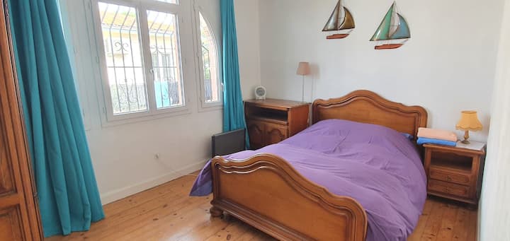 Chambre Bleue 3 Pers, Sdb à Partager, Proche Plage - Argelès-sur-Mer