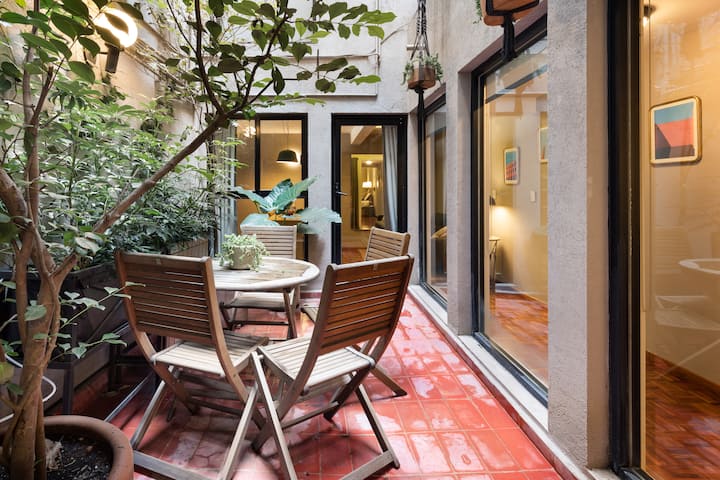 Lovely Apt With Interior Patio Roma/condesa - Mexico State