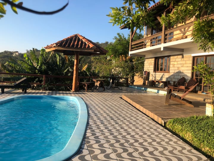 Linda Casa Com Piscina E Vista Para A Lagoa-f7 - Garopaba