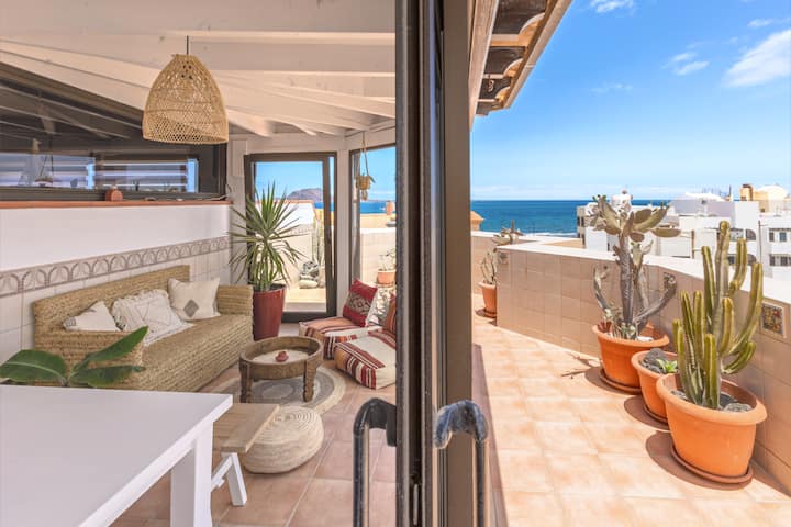 ★ Duplex Avec Terrasse Vue Sur Mer & Garage Privé - Corralejo