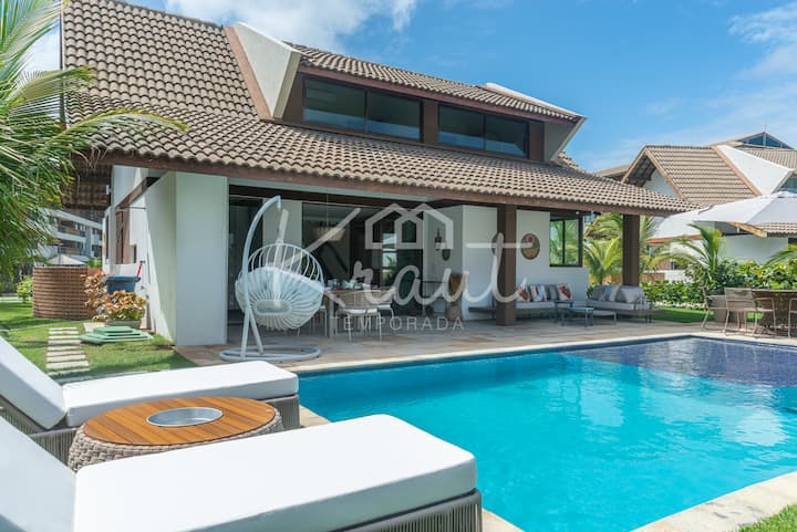 Bangalô Pré Beira-mar 05 Quartos + Piscina No Cupe - Brazil