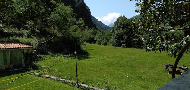 Mountain On One Side River On Outher, Large Space - Sospel
