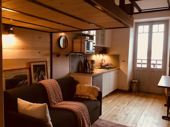 Studio, Jolie Vue Mont-blanc Chamonix, Balcon Sud - Les Praz de Chamonix