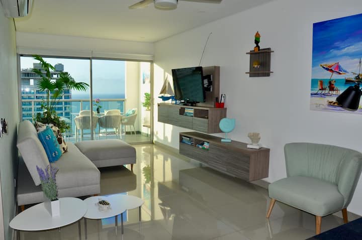 Spectacular Condo | Ocean View & Great Location - Cartagena
