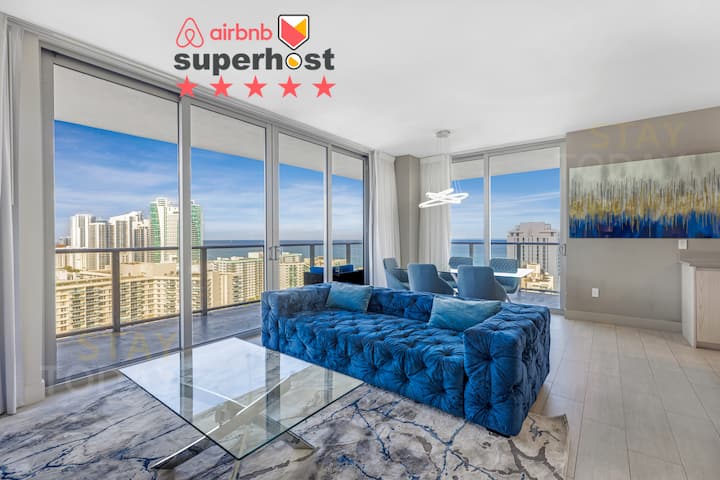 ★★★★★Million Apartment 2bd/2ba 𝙗𝙮 𝙎𝙏𝘼𝙔 𝙏𝙊𝘿𝘼𝙔. Direct Ocean View. 1 Min From Beach. 6 Guests. - Hollywood, FL