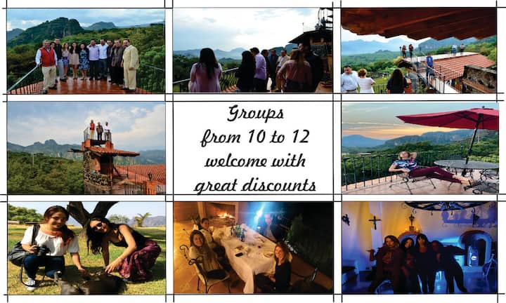 Grupos/finca Ximena, Las Vistas Más Espectaculares - Tepoztlán