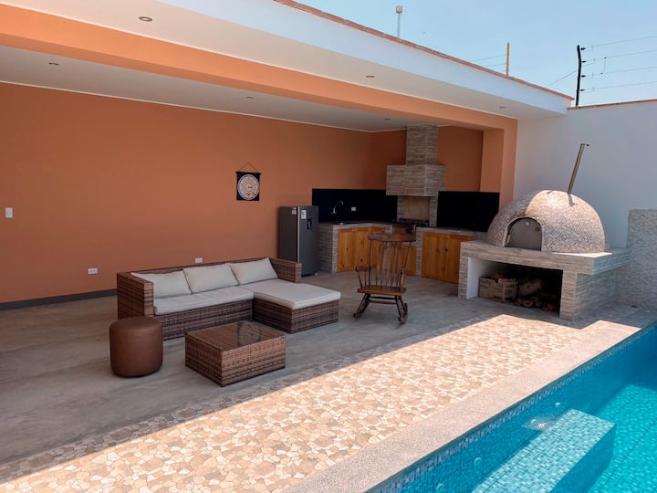 Agradable Casa Con Piscina A 5 Min De Playa - Mala