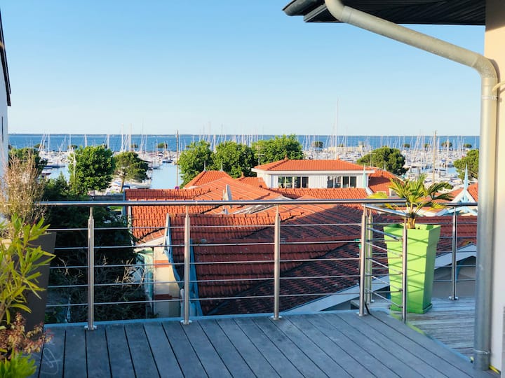 Bel Appartement-3 Terrasses-vue Mer-proche Centre - Bassin d'Arcachon
