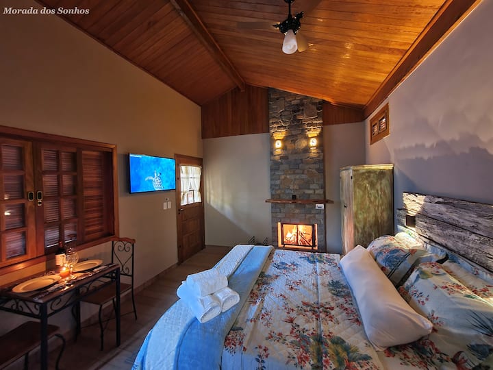 Morada Dos Sonhos Bangalô: Suíte, Cozinha, Lareira - Brasil