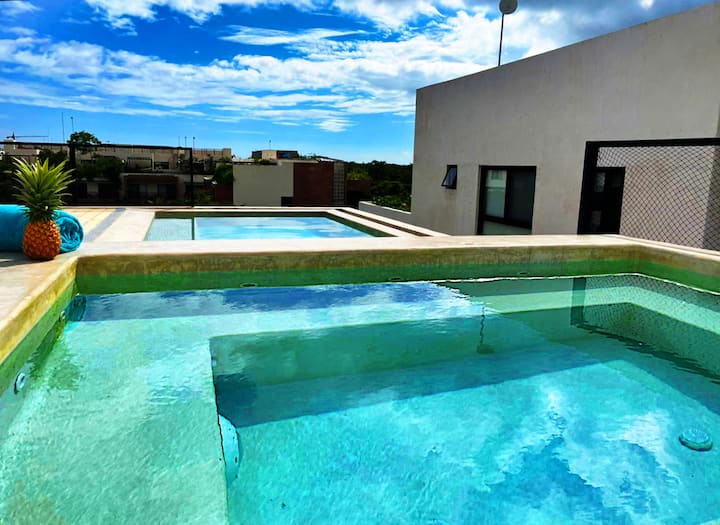 Gorgeous 2-br Condo | Rooftop Pool, 160 Mbps Wifi - Tulum