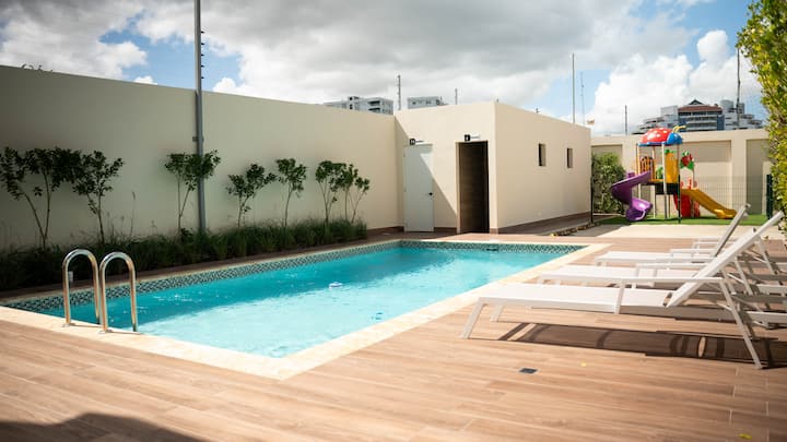 Apt Luxury+pool+ac+wifi+gym+laundry+tv+balcony @Rd - 多明尼加共和國