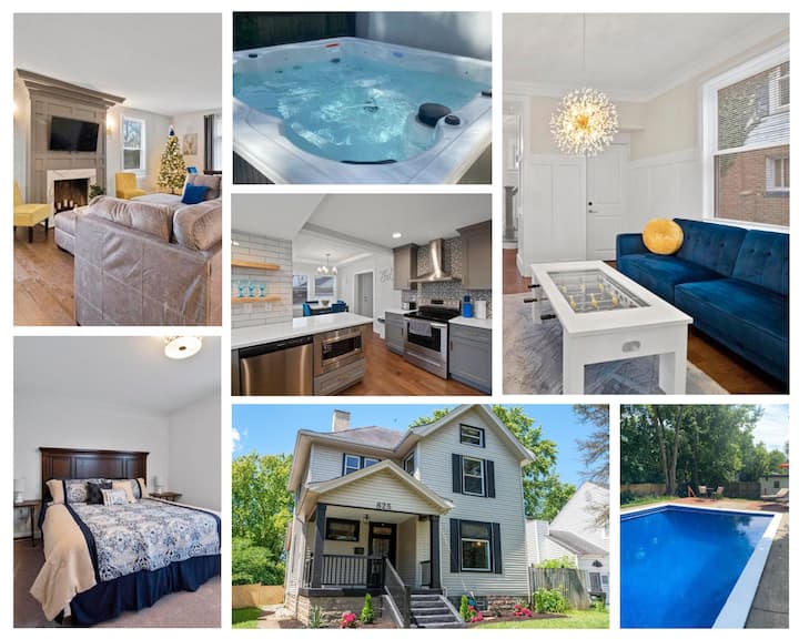 Main Street Oasis - Pool & Hot Tub Sleeps 8 - Hamilton, OH