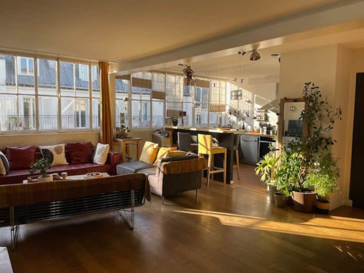 Loft Traversant Immeuble Eiffel, Soleil, Calme... - París