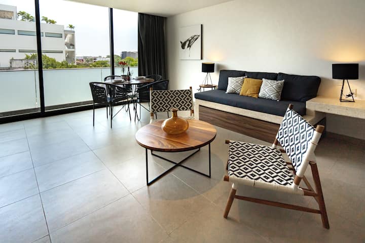 Près De La Plage Condo Avec Toit-terrasse Et Parking - Playa del Carmen