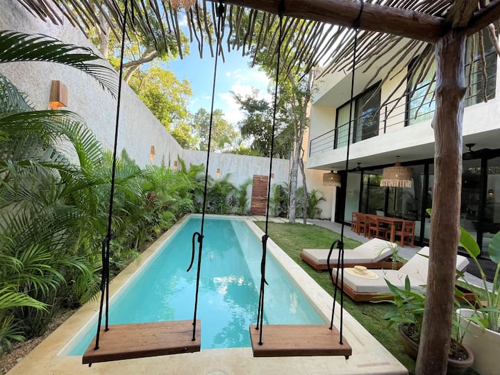 Power-backed 3brvilla–xl Saltwaterpool/rooftop/bbq - Tulum