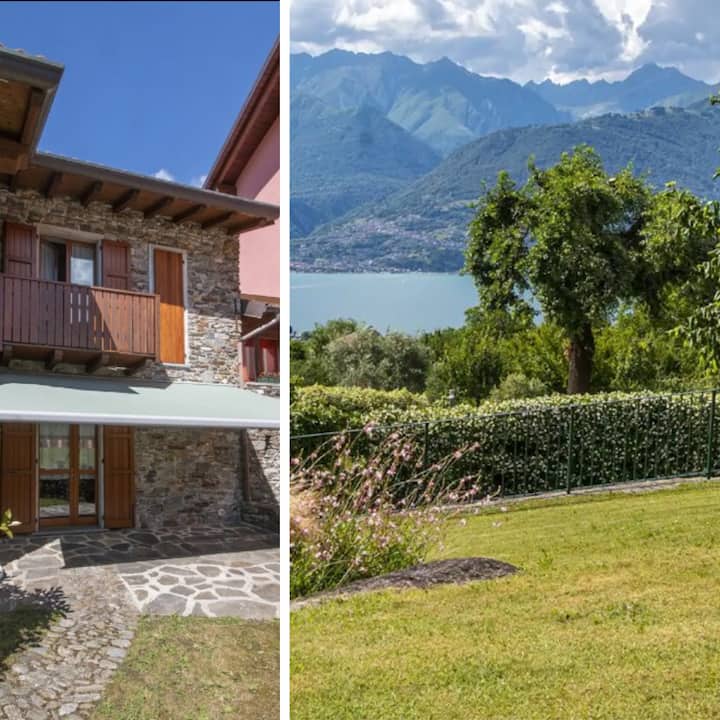 Landhaus Fausta Monte Terrasse, Garten, Seeblick - Italië