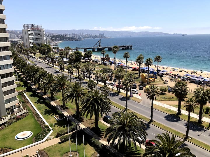 Departamento Vista Al Mar Frente A Playa El Sol - 비냐델마르