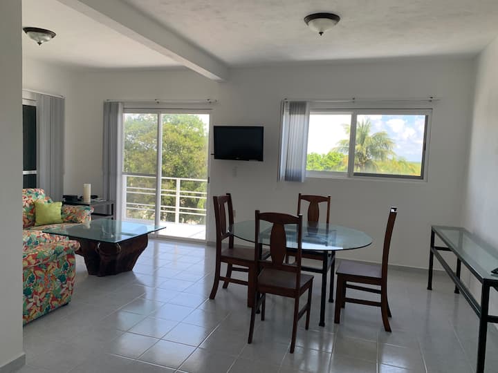 Lovely 2 Bedroom Rental Unit Top Level With Pool - Puerto Morelos