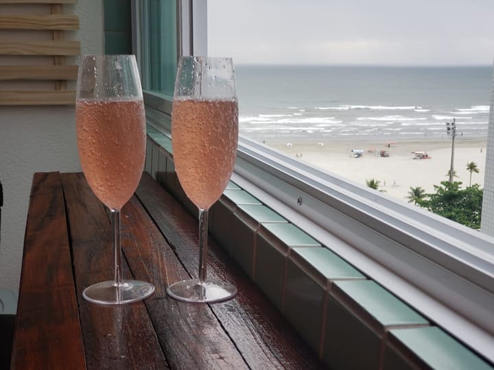 Aconchegante Apartamento Com Vista Para O Mar - サントス