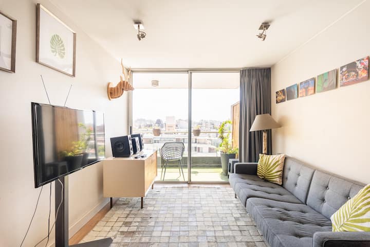 Acogedor Apartamento En Moderno Edificio 1208 - Santiago de Chile
