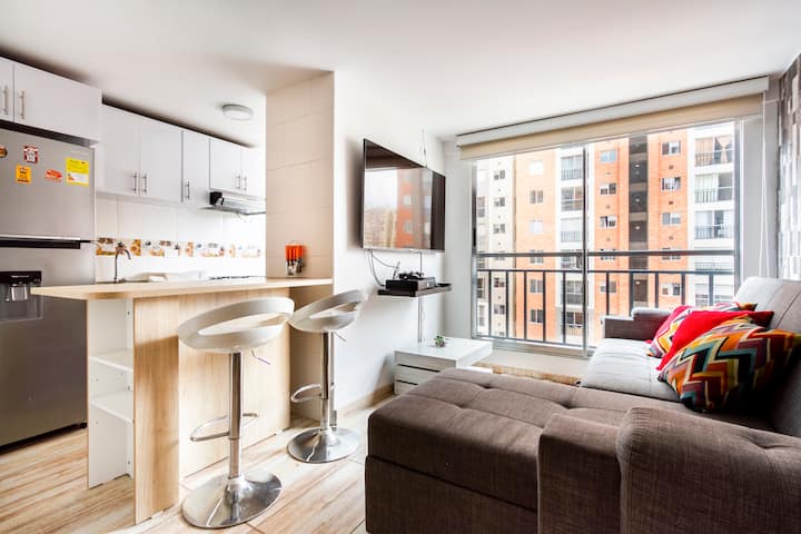 Apto Moderno, 2 Habitaciones, 3 Camas, Conjunto. - Soacha