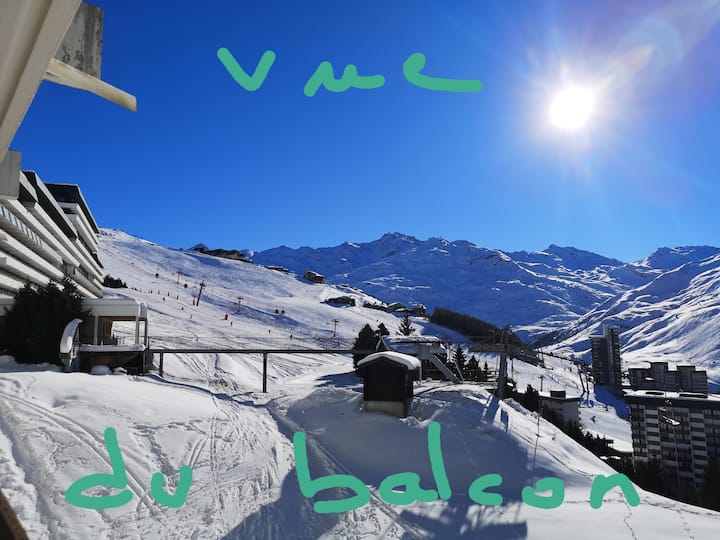 Location Studio Les Menuires  Avec Balcon Sud - Les Menuires