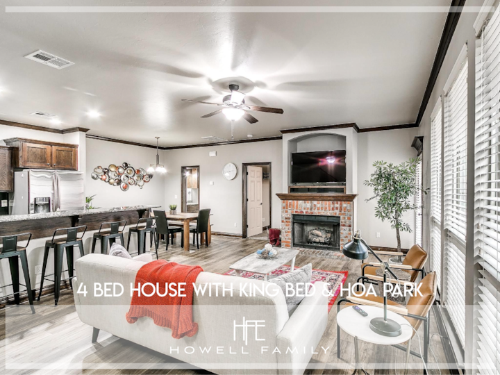 Beautiful 4 Bed House With King Bed & Hoa Park - Bricktown - Oklahoma City