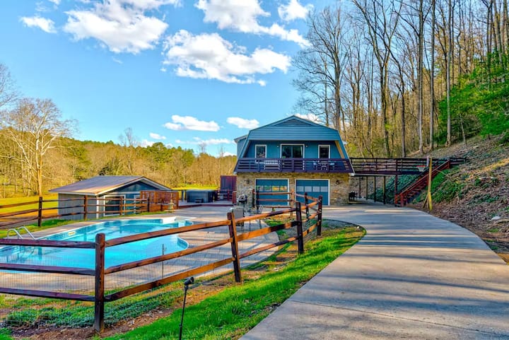 Retreat On Mountaintown Creek - Waterfall Onsite - Ellijay