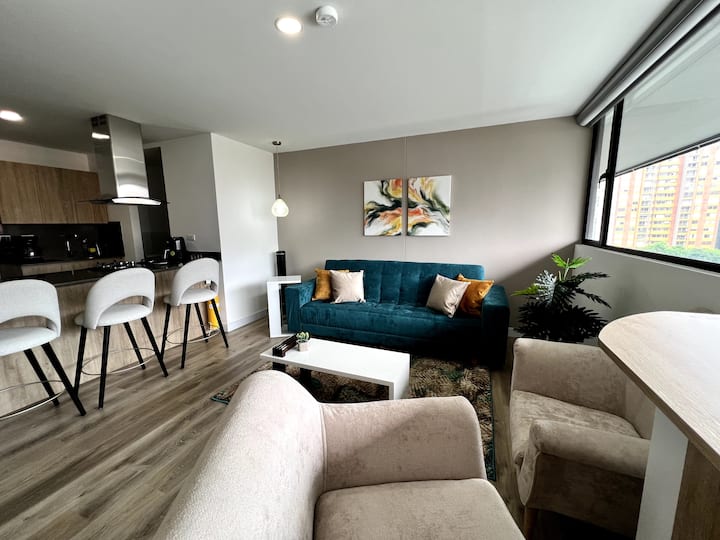 ⚡️Moderno Apto, 300 Mb Wifi Fibra óPtica-gym-cowork - Medellín, Colombia