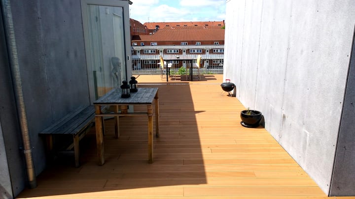 Room 2-floor Apartment In Nørrebro W Big Rooftop - Copenhague