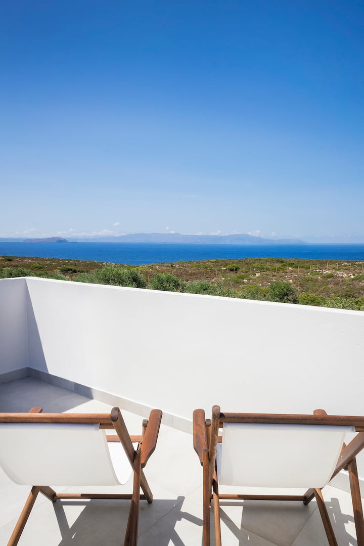 Sea Apt - Beautiful Sea View At Olisea Villa - Chania