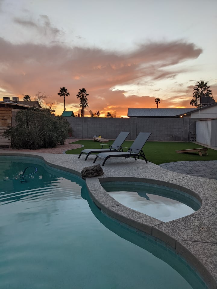 Cozy 3bd Home W/private Oasis Pool & Hot Tub - Chandler, AZ