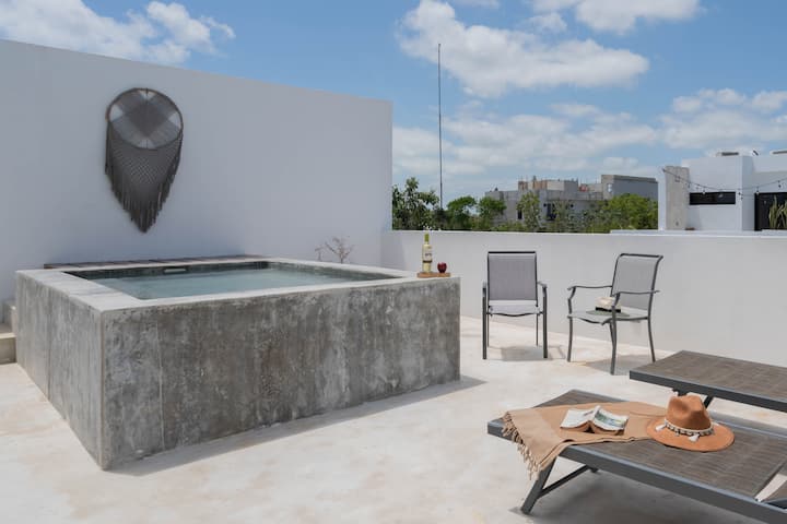 *Penthouse*/private Rooftop W/plunge Pool,4 Pax - Tulum