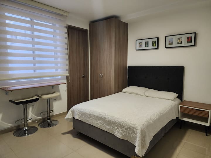 Hermoso Apartaestudio Con Aire Acondicionado 101 - Cali