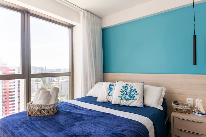 Apt1307 Beach Class Executive  Beira Mar C/varanda - Recife