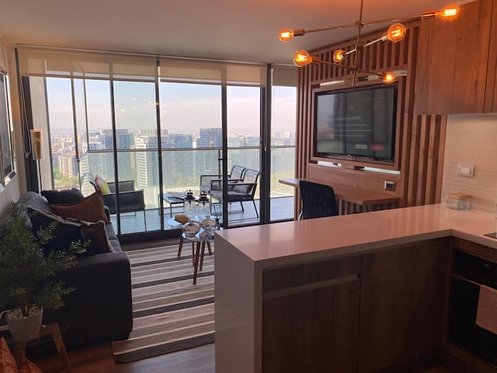 .	Depto. Moderno Con Piscina Y Parking, Mall - Las Condes