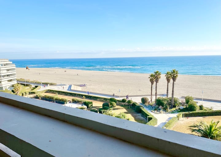 Studio Front De Mer Avec Vue Piscine Et Parking - Canet-en-Roussillon