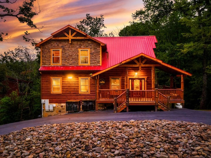 Indoor Pool Cabin Gsmnp.hot Tub.theater Rm.game Rm - Gatlinburg, TN