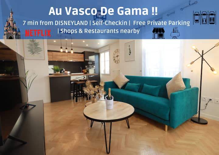 Au Vasco | Arrivée Autonome, Parking Privé - Magny-le-Hongre