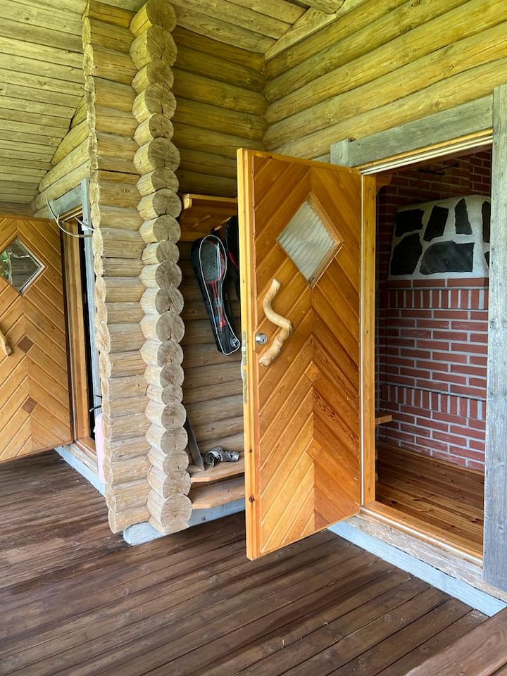 Beautiful One Bedroom Log Cabin With Sauna - Joutsa