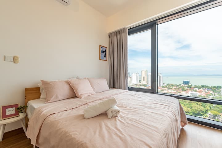3br X Georgetown (10pax) Seaview 乔治市中心海景房 - Penang