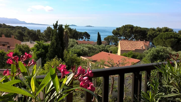 2 P Terrasse Vue Mer,clim, Piscine - Bandol