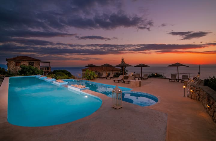 Authentic Stone Villa | Pool & Panoramic Sea View - Zante