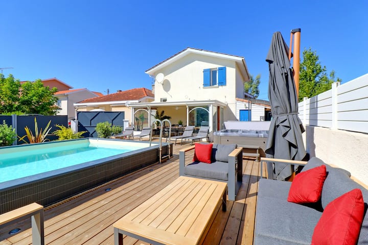 Pikihouse : Piscine, Pétanque, Spa, Plage à Pieds - Biganos