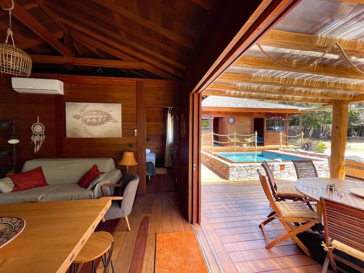 Ravissante Maison En Bois Exotique Avec Piscine - Bonifacio