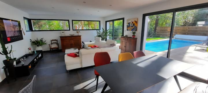 New Design Villa 115m2, 3ch, Heated Pool - Capbreton