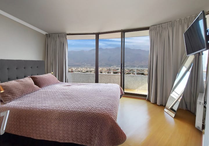 Santiago Skyline & Andes - Providencia