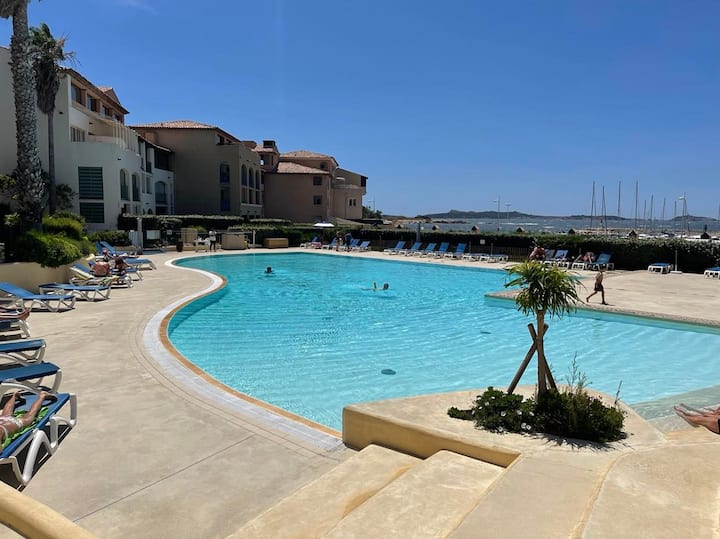 T3, 2 Ch, 2 Sdb, Pisc, Clim, 6 Per, Wifi, Vue Mer - Six-Fours-les-Plages