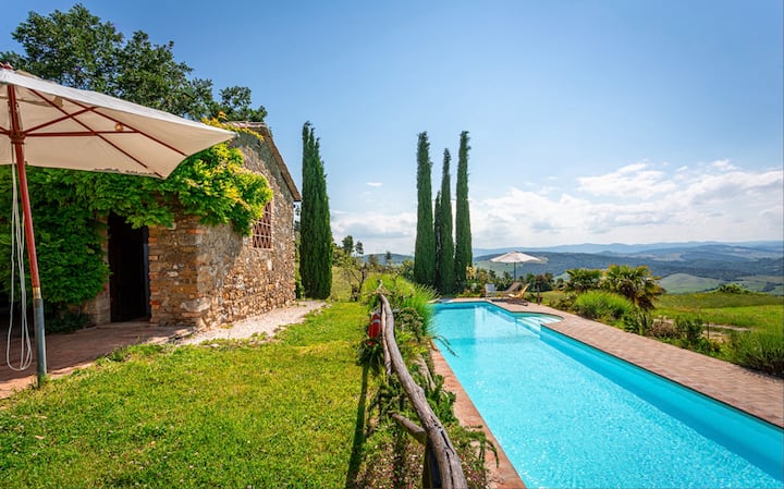 Grande Ferme Toscane Avec Immense Piscine - San Gimignano