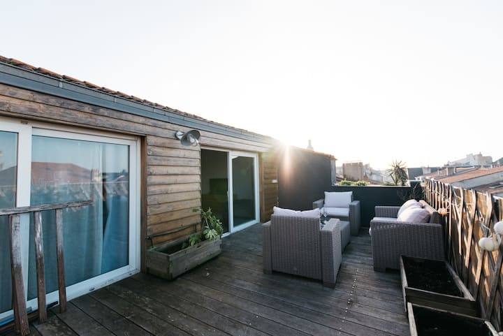 'Sur Les Toits' - Appt Terrasse En Hyper Centre - La Rochelle